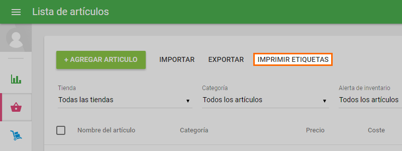 Cómo Imprimir Etiquetas de Artículos | Centro de Ayuda de Loyverse