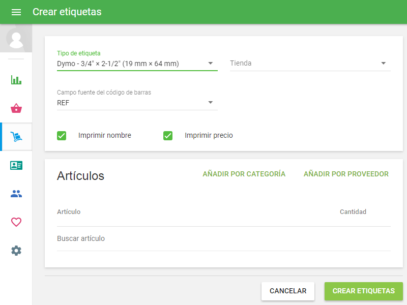 Cómo Imprimir Etiquetas de Artículos | Centro de Ayuda de Loyverse