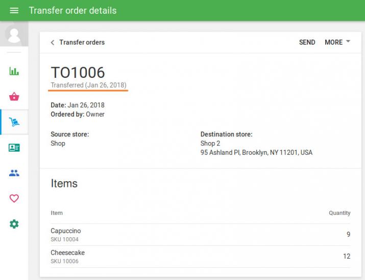 How to Work with Transfer Orders | Loyverse Help Center