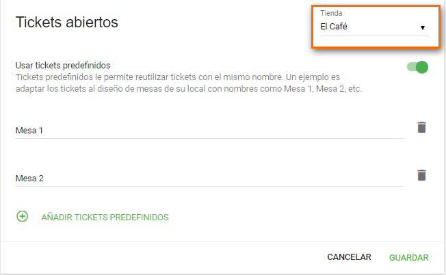 Cómo usar Tickets Abiertos Predefinidos | Centro de Ayuda de Loyverse