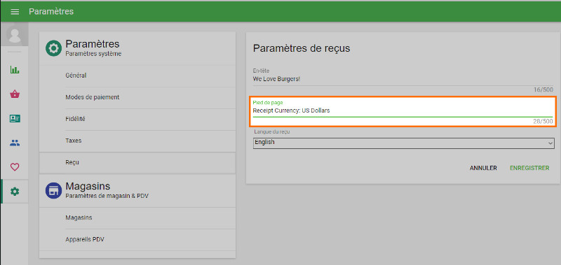 Comment définir la monnaie | Centre d'aide Loyverse