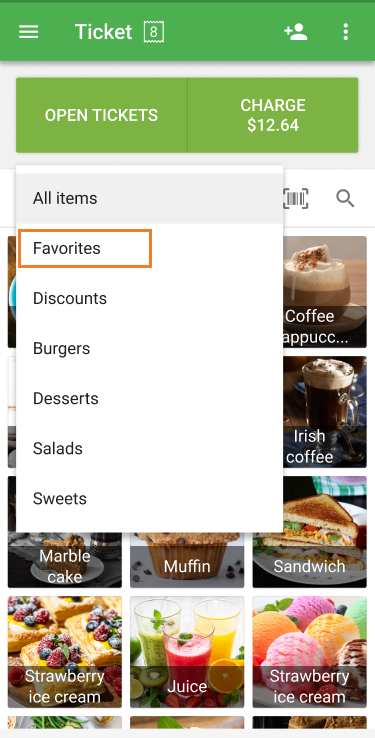 How to Use Favorites on the Sale Screen of Smartphones