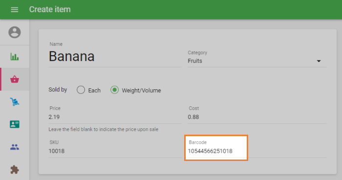 How to Add Barcodes to Items | Loyverse Help Center